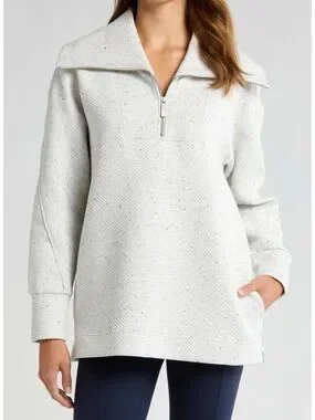 Sweaty Betty | Sweaters | Sweaty Betty Radiant Gray Marl Halfzip Funnel ...